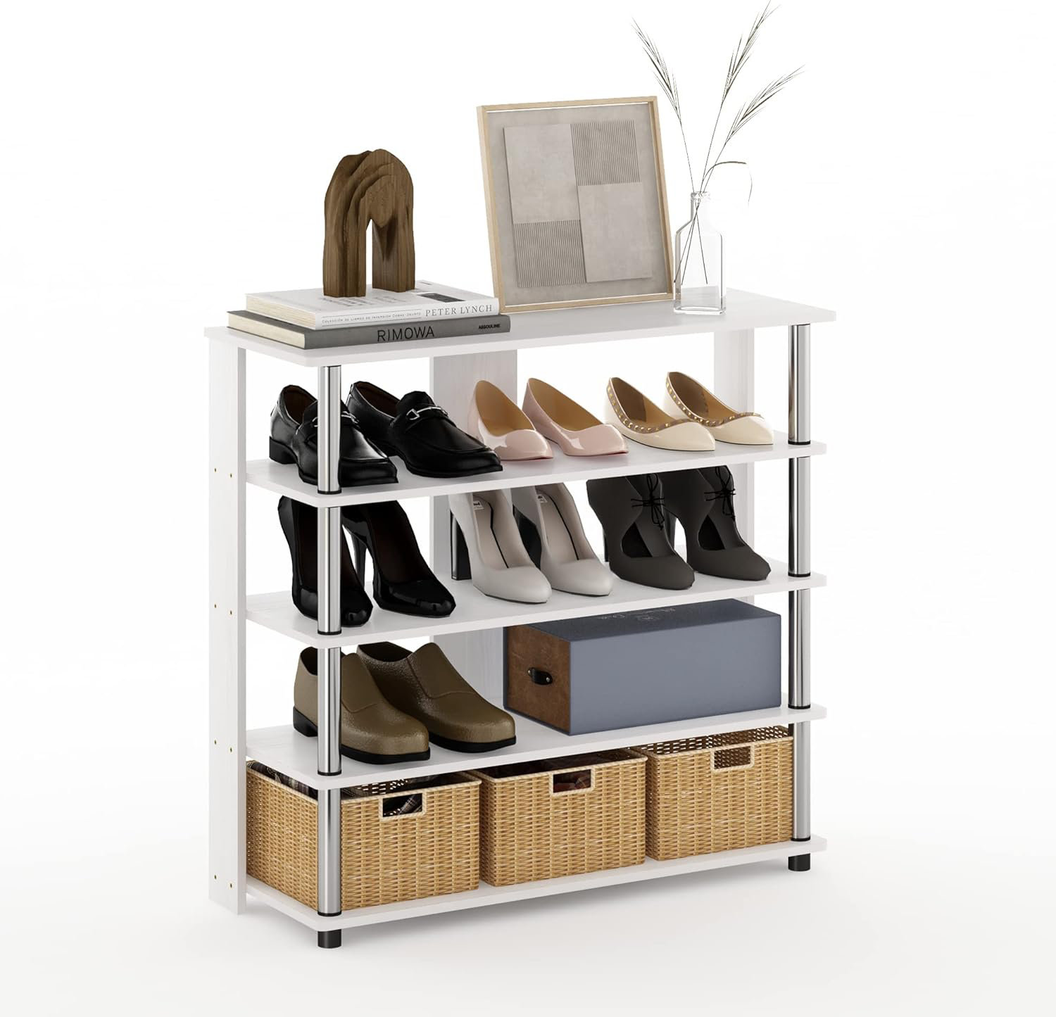 17 Stories 5 Tier Wide Shoe Rack - Wayfair Canada