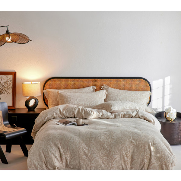 Say Yes Bedding Yvette Pure Linen Jacquard Duvet Cover Set with ...