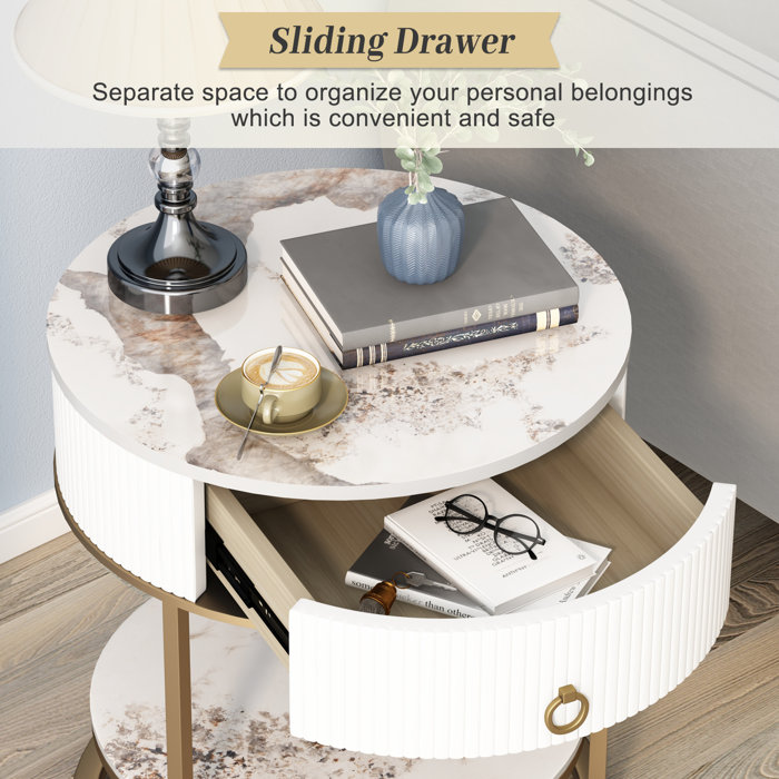 17 Stories Frame End Table with Storage & Reviews | Wayfair