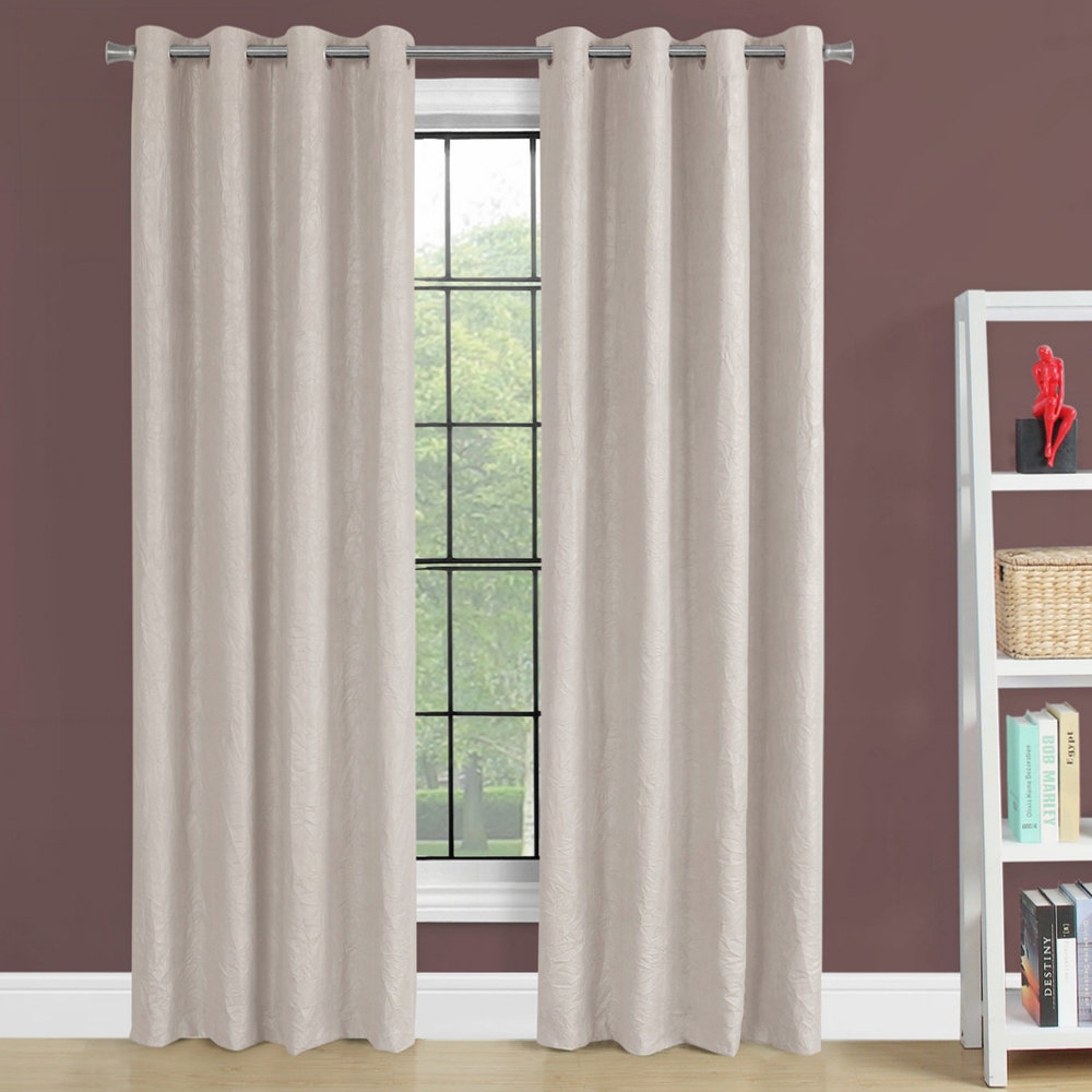 Latitude Run® Luxurious Micro Suede Room Darkening Curtain Panels, 2pcs ...