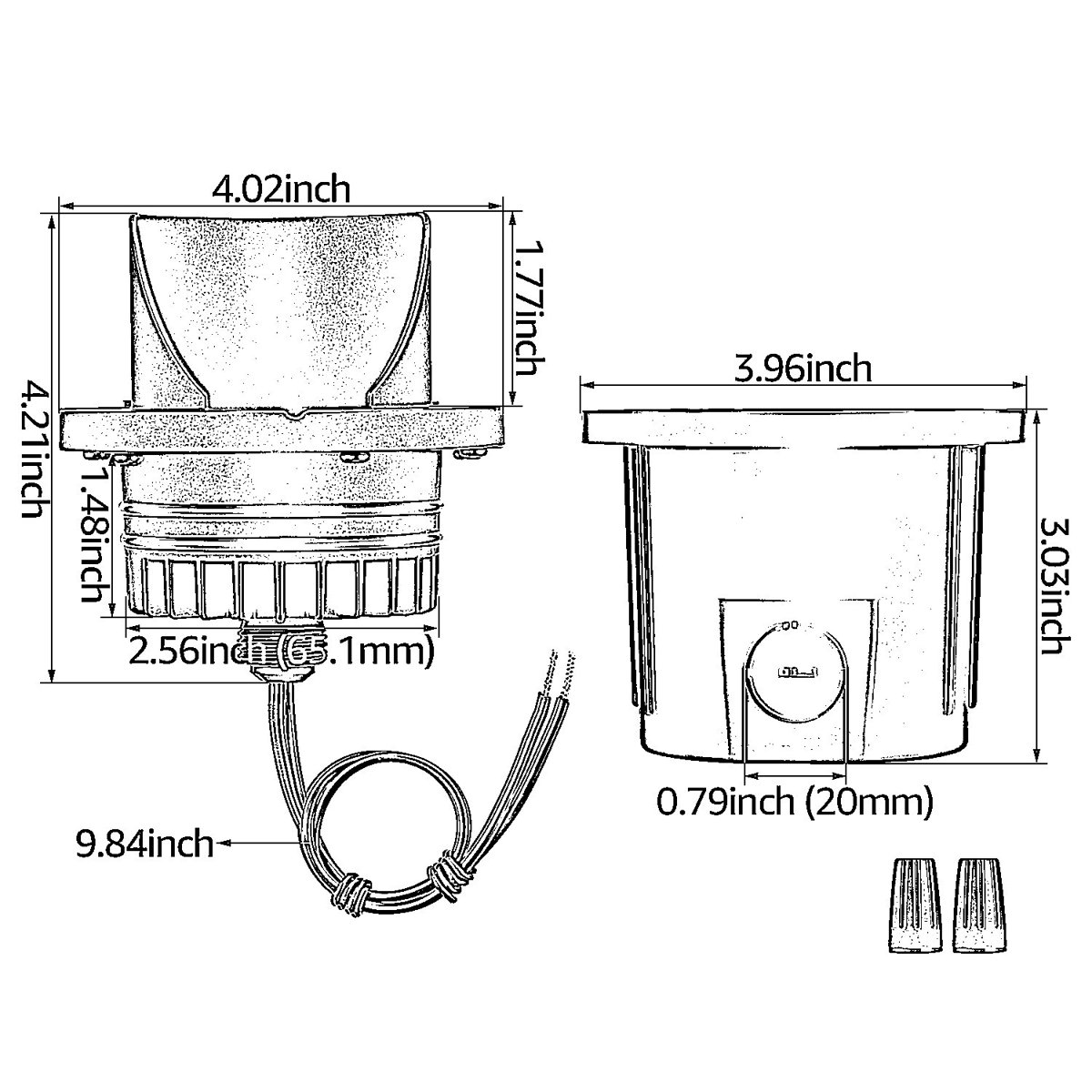 LEDVANS Commercial Grade LED In-Ground Well Lights, 6W Shielded ...