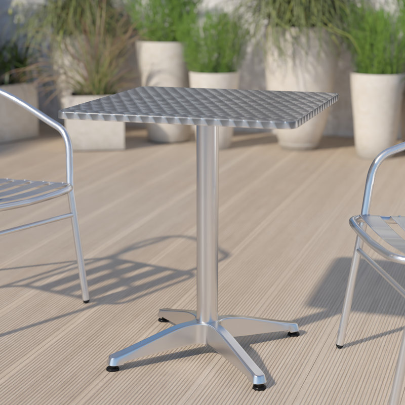 Ebern Designs Siward Square Aluminum Smooth Top Indoor-Outdoor Table ...