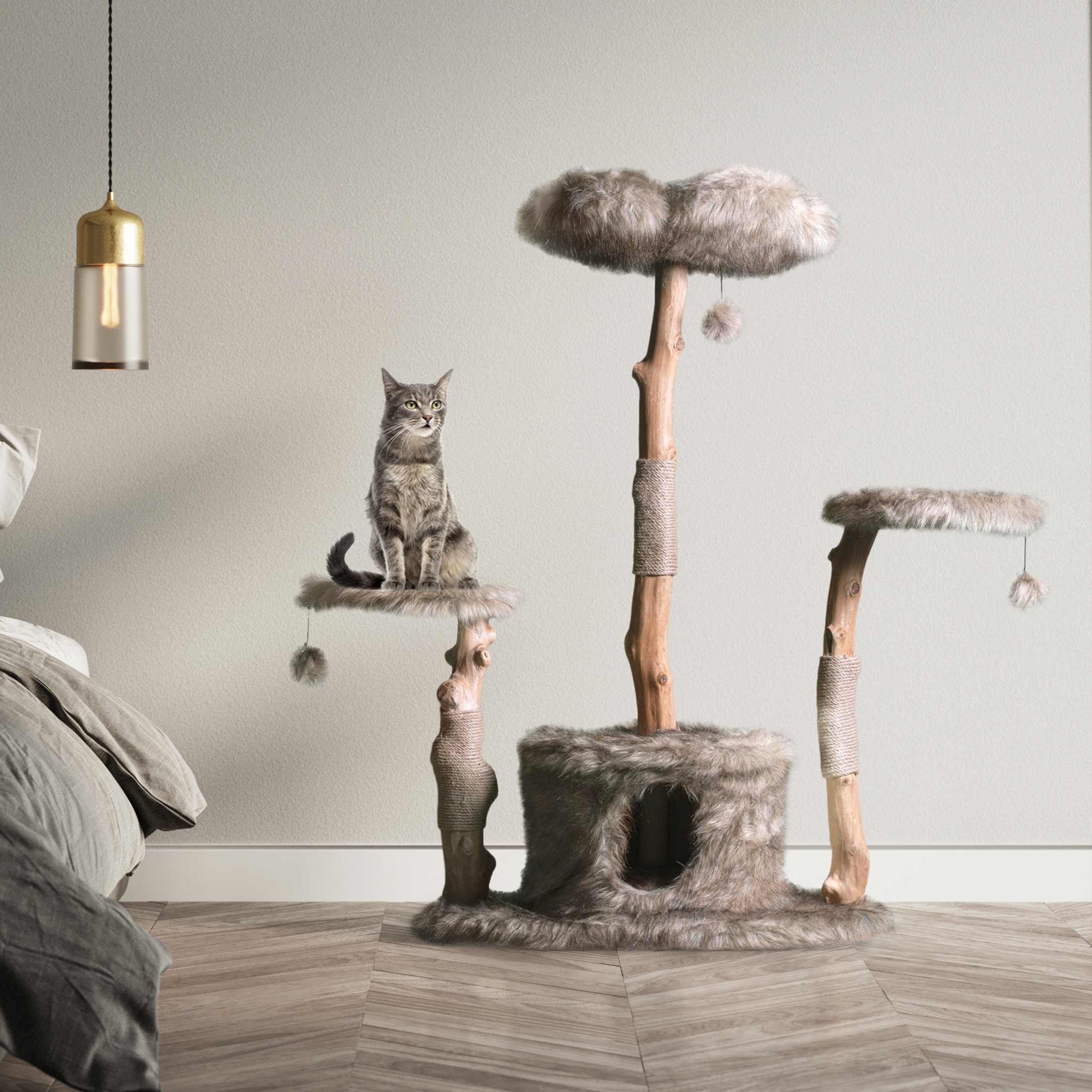 Tucker Murphy Pet™ 50" Sedillo Triple Branch Leone Cat Tree - Wayfair ...