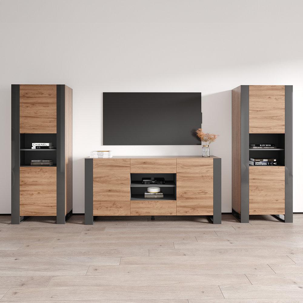 Orren Ellis Meuble audio-vidéo pour téléviseur de 75 po ou moins ...