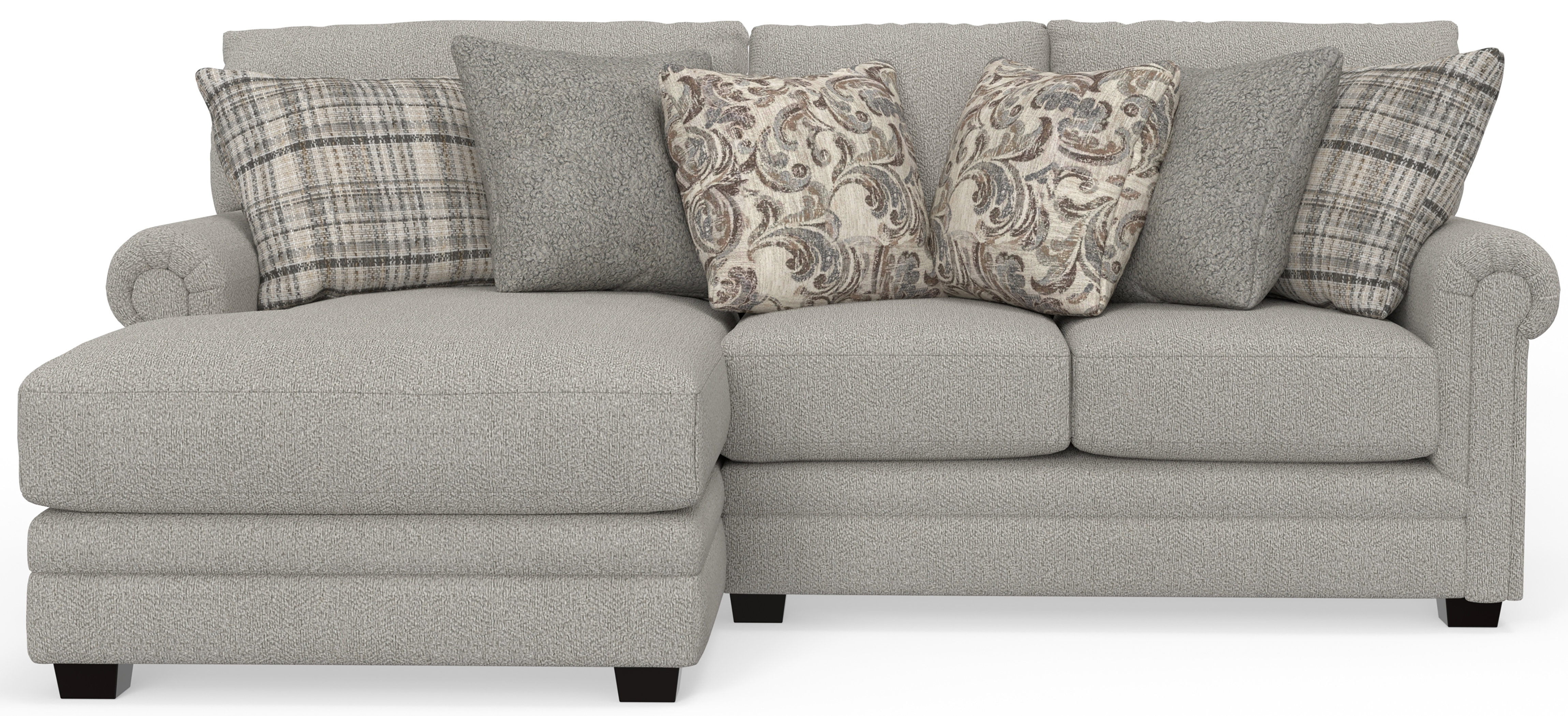 Winston Porter Emily - 2pc Sofa Chaise With Comfort Coil Seating And 6 ...