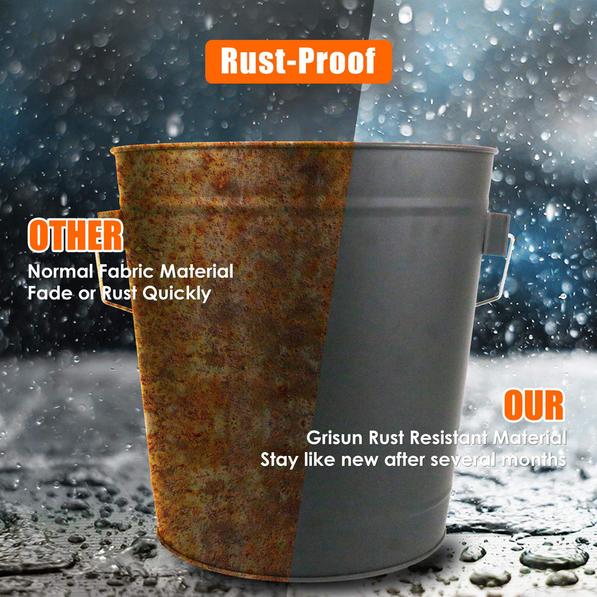 Winston Porter Durable Black Galvanized Iron Ash Bucket Set - 5.2 ...