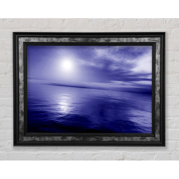 Bright Star Reflecting Rays Blue 02 - Single Picture Frame Art Prints ...