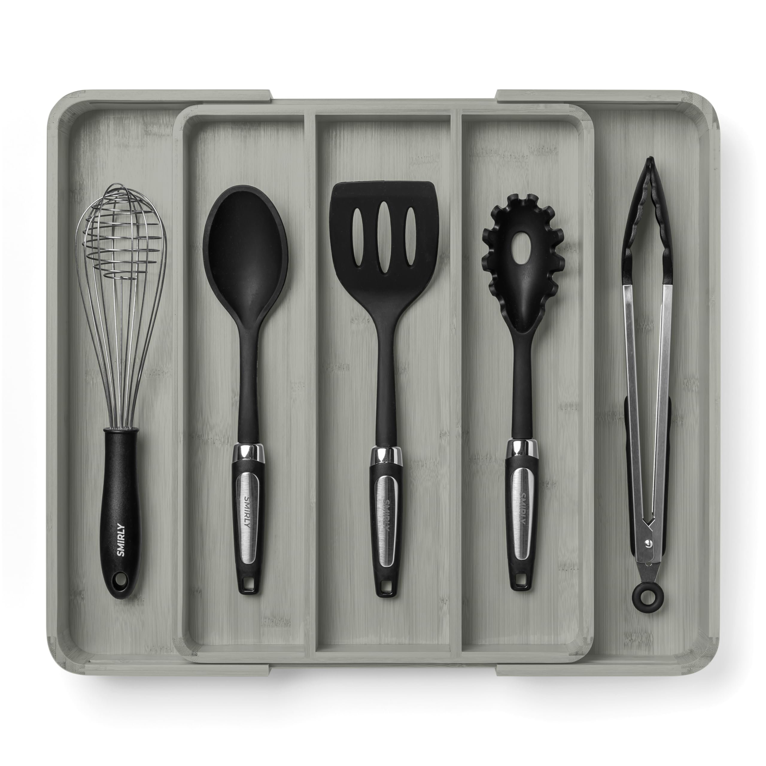 Rebrilliant Expandable Bamboo Drawer Organizer - Adjustable, Versatile ...