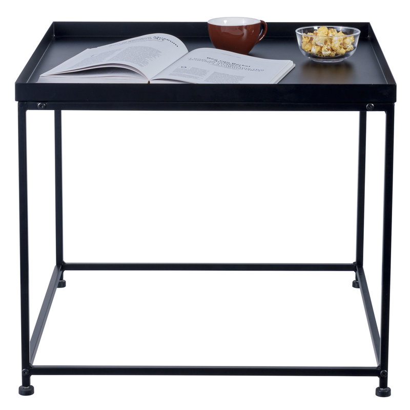 Ebern Designs Karm Iron Living Room Black End Table | Wayfair