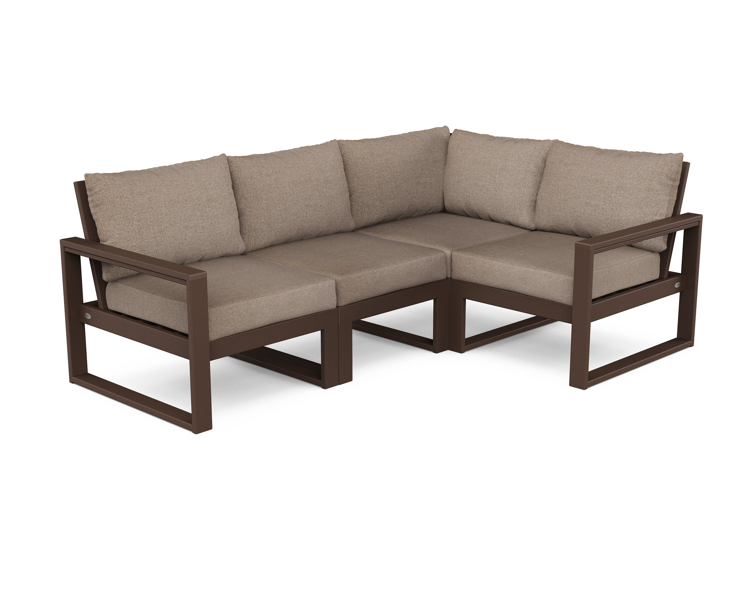 POLYWOOD® EDGE 4-Piece Modular Deep Seating Set & Reviews | Wayfair