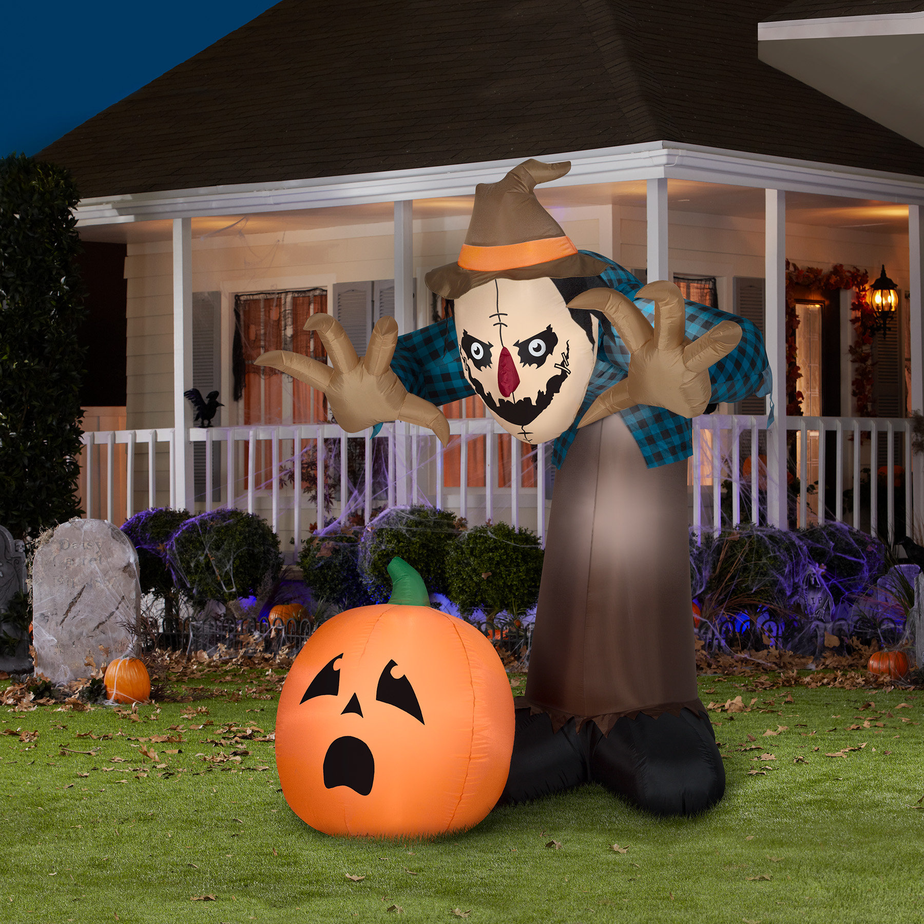 Gemmy Industries Giant Haunted Scarecrow Inflatable | Wayfair