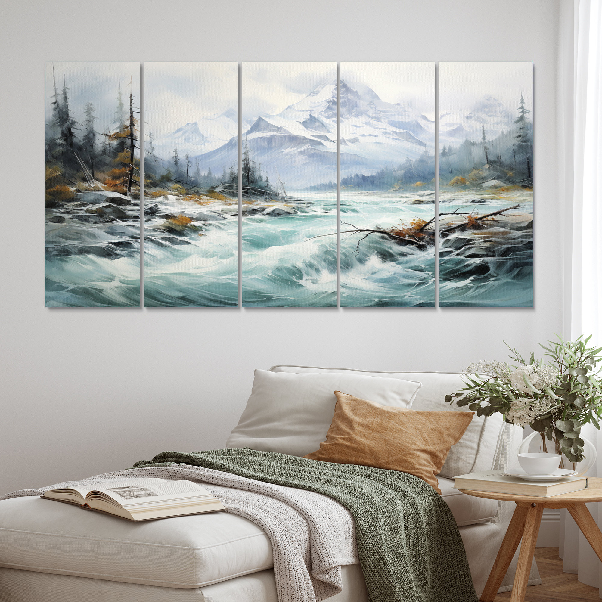 Design Art 5 Canada Misty Mountain Majesty III Wall Decor Set Metal ...