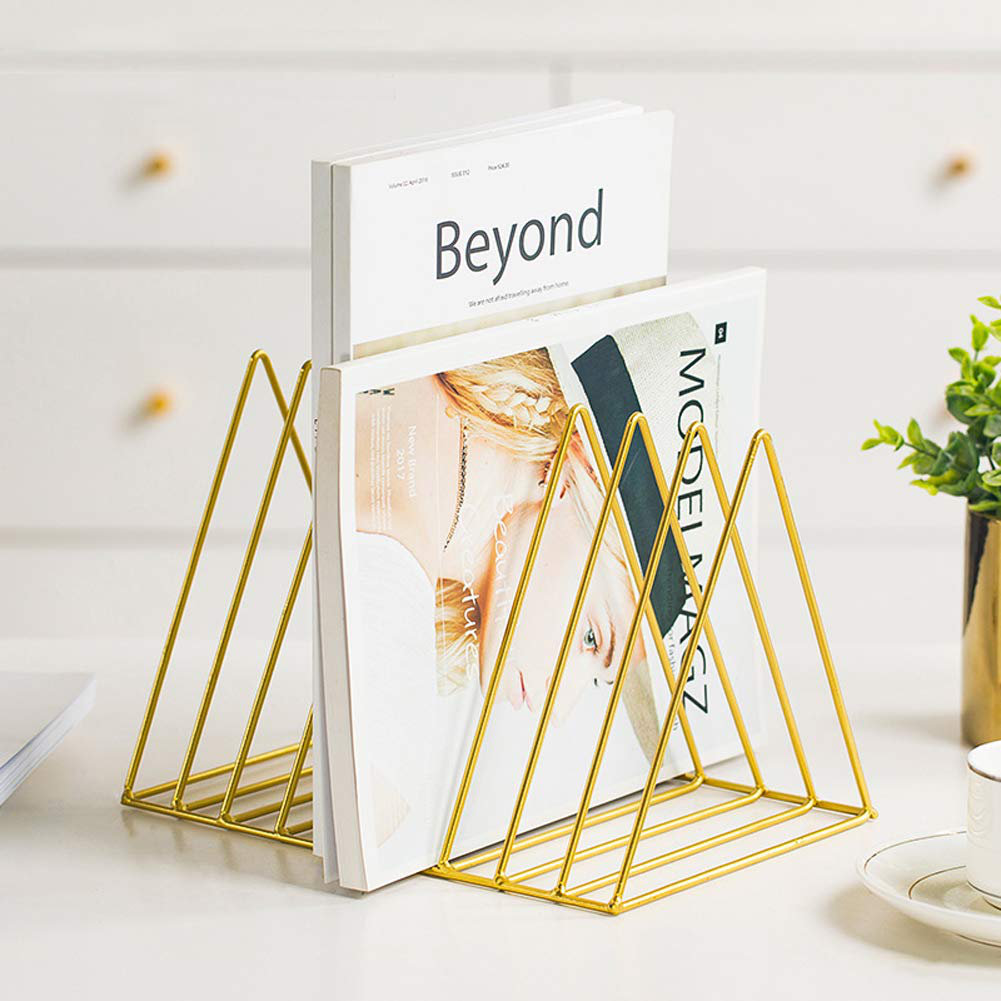 Mercer41 9 Slot Gold Magazine Holder,Desktop File Sorter Organizer ...