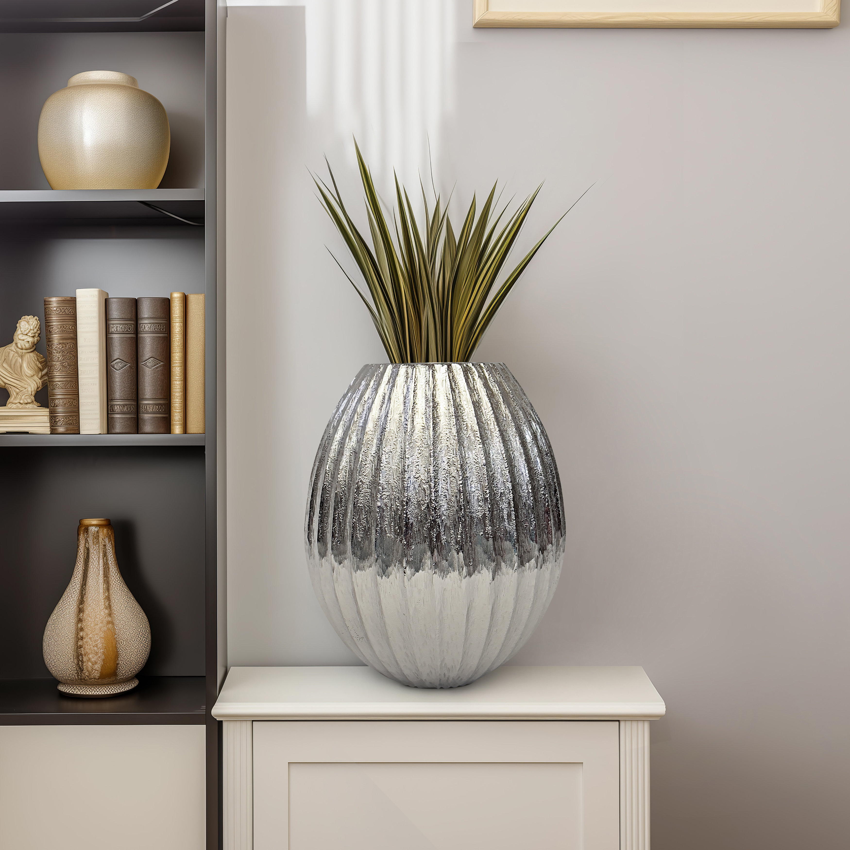 Mercer41 Modern Glam Aluminum Ribbed Bud Table Vase | Wayfair