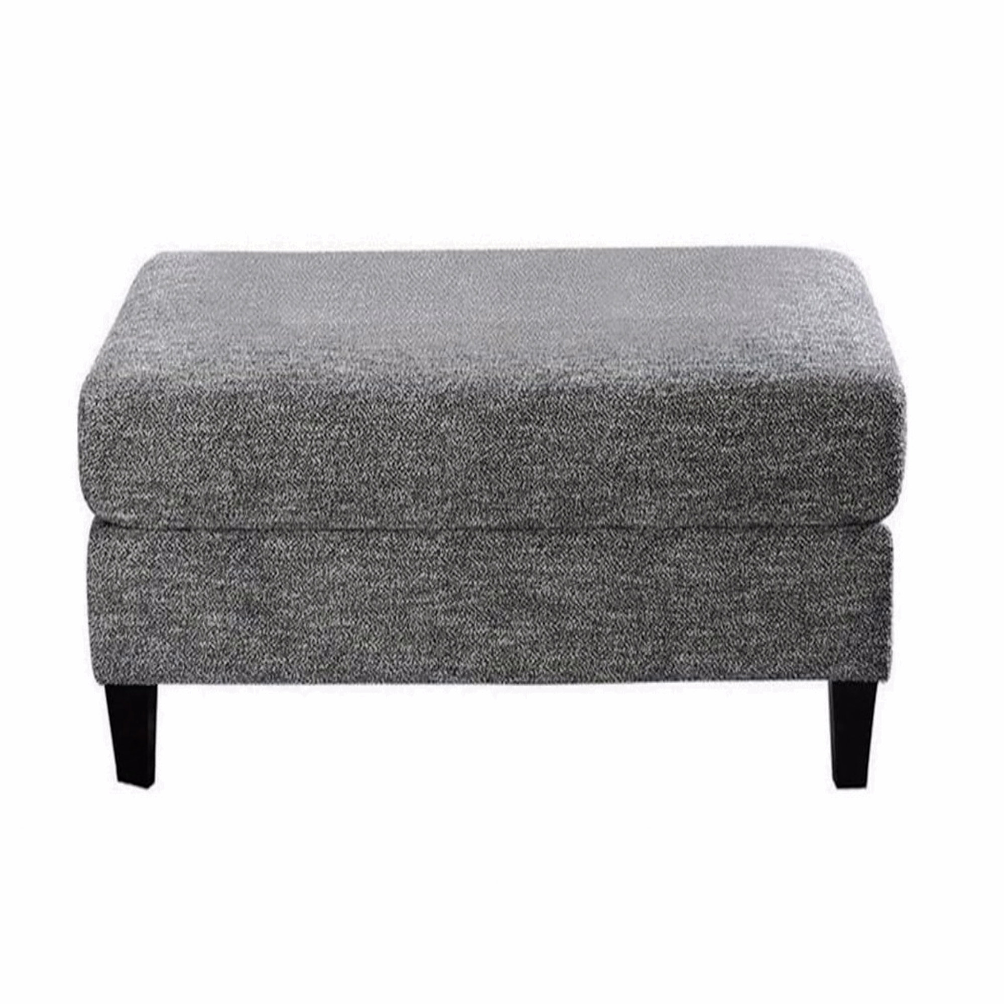 Hokku Designs Contemporary Style Ottoman Gray Color Chenille 1Pc ...