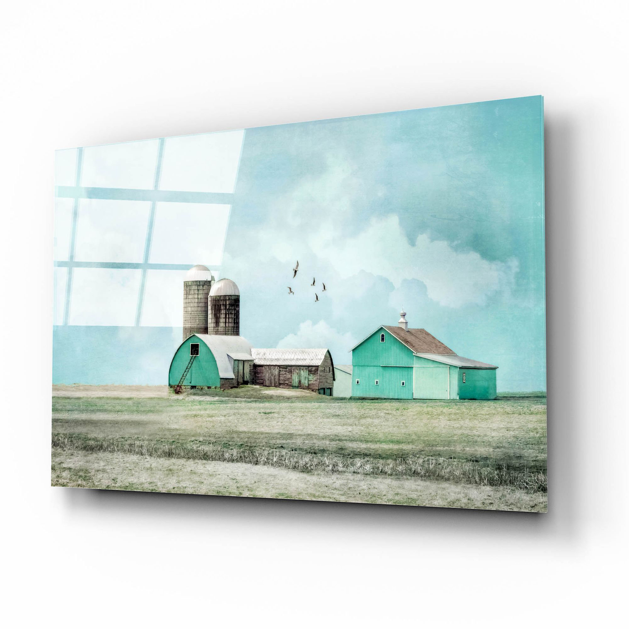 Gracie Oaks Aqua Barns On Plastic / Acrylic by Brooke T. Ryan Print ...