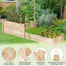 Arlmont & Co. Raised Garden Bed W/ 2 Planter Boxes & Trellis Outdoor ...