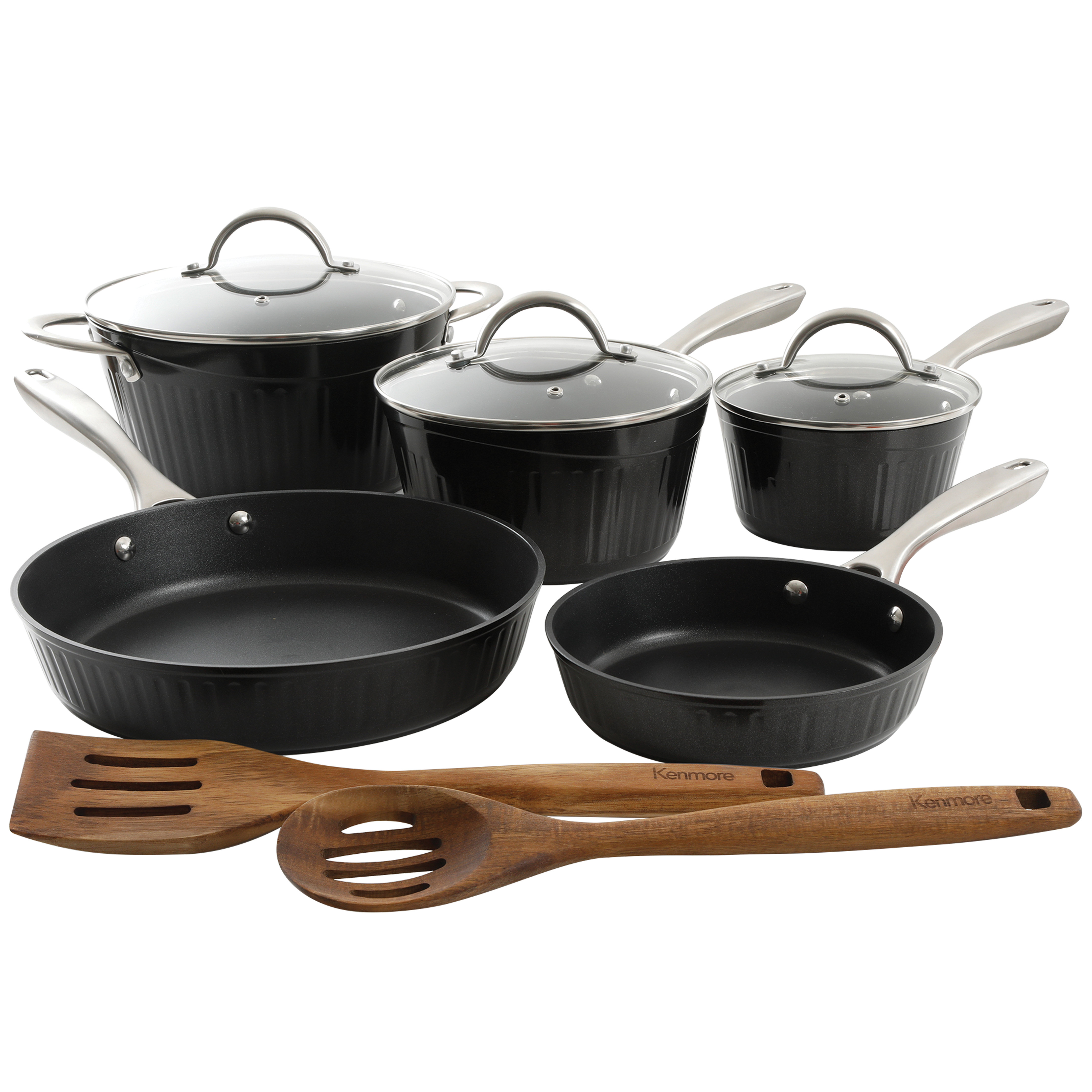Kenmore 10 Piece Aluminum Non Stick Cookware Set - Wayfair Canada