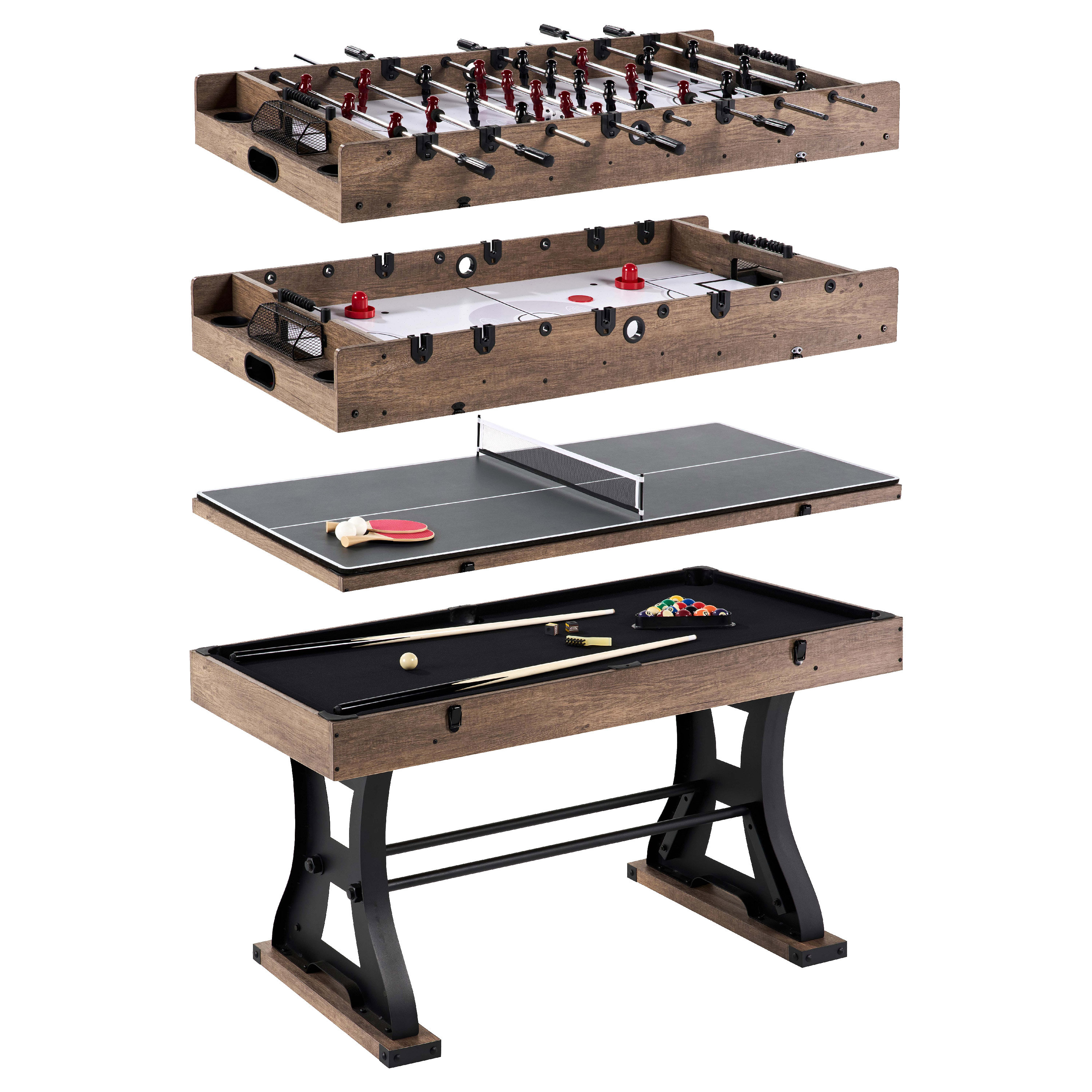 Barrington Billiards Company Barrington Coventry 54" 4-in-1 Combo Game ...