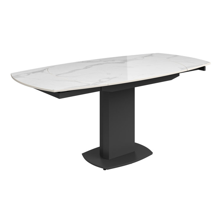 Ivy Bronx Finnmark 119-179cm Ceramic Swivel Extending Dining Table ...