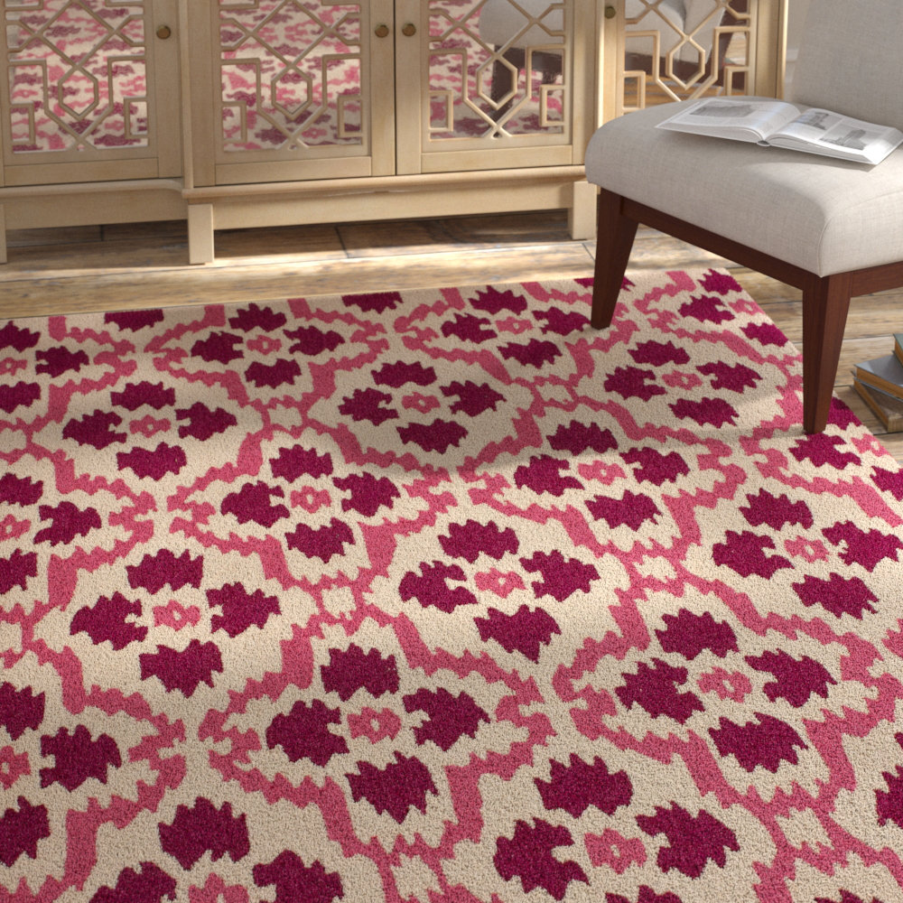 Bungalow Rose Pink Area Rug | Wayfair