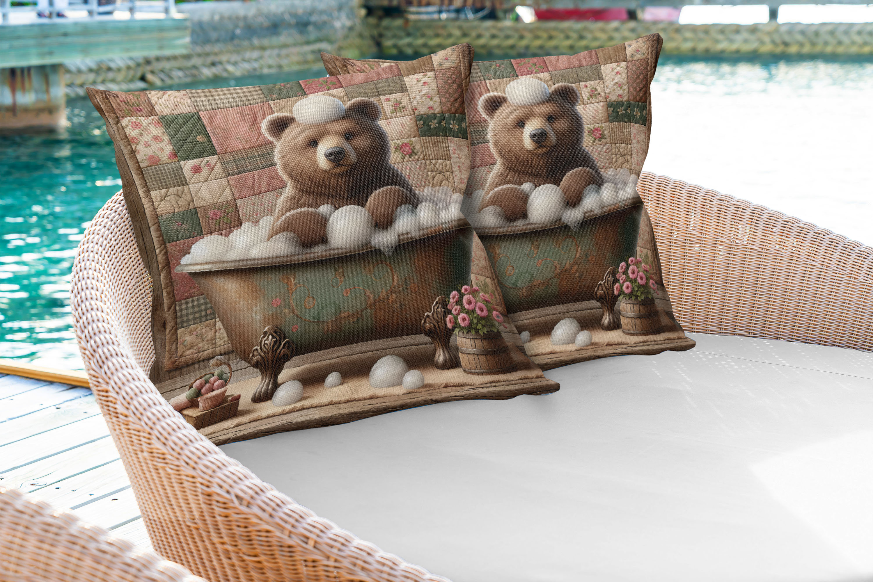 Ambesonne Rustic Pillow Covers 2 Pack Chocolate Rose Green | Wayfair