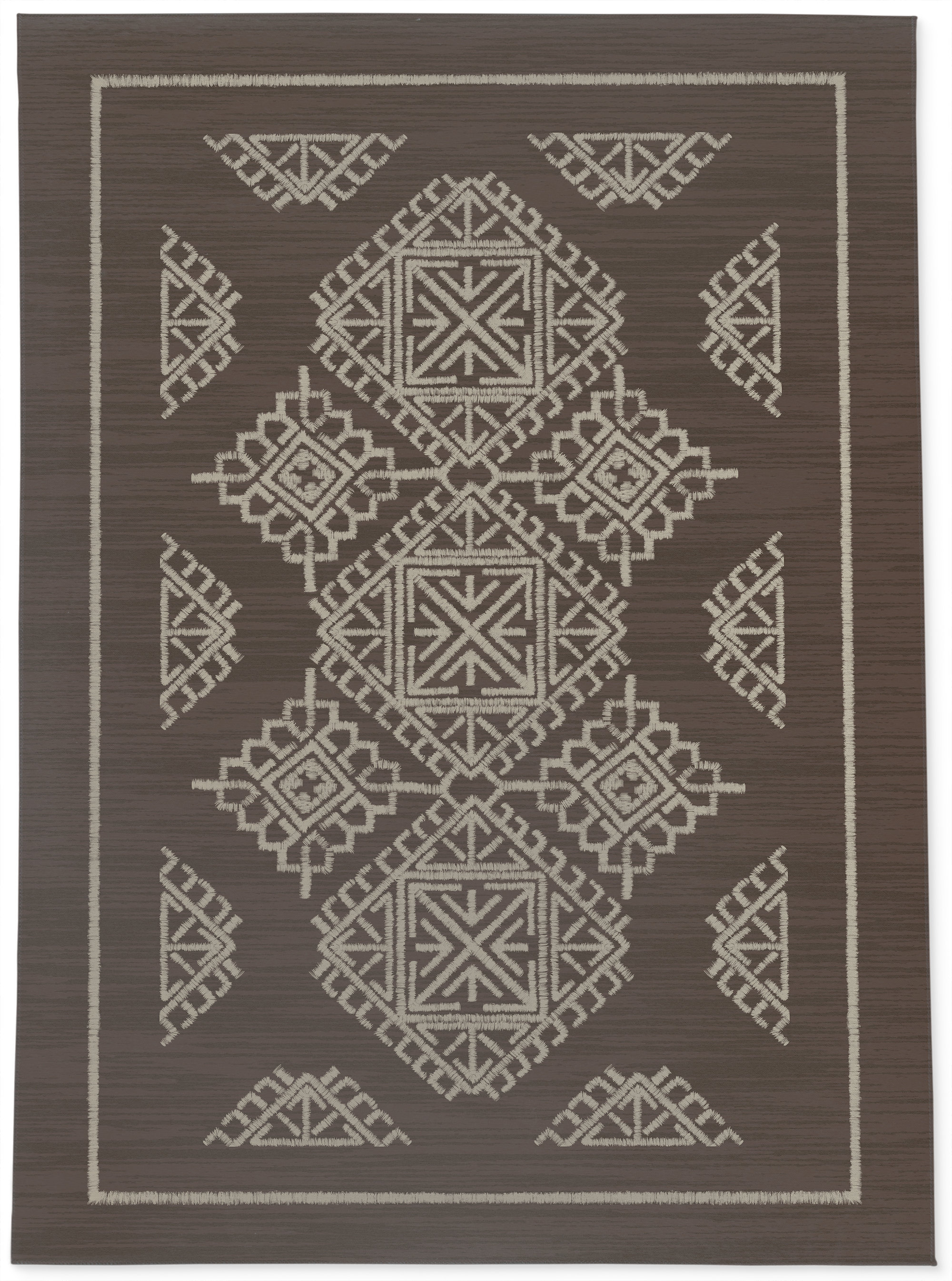 Union Rustic Kirschner Geometric Brown/Tan Area Rug | Wayfair