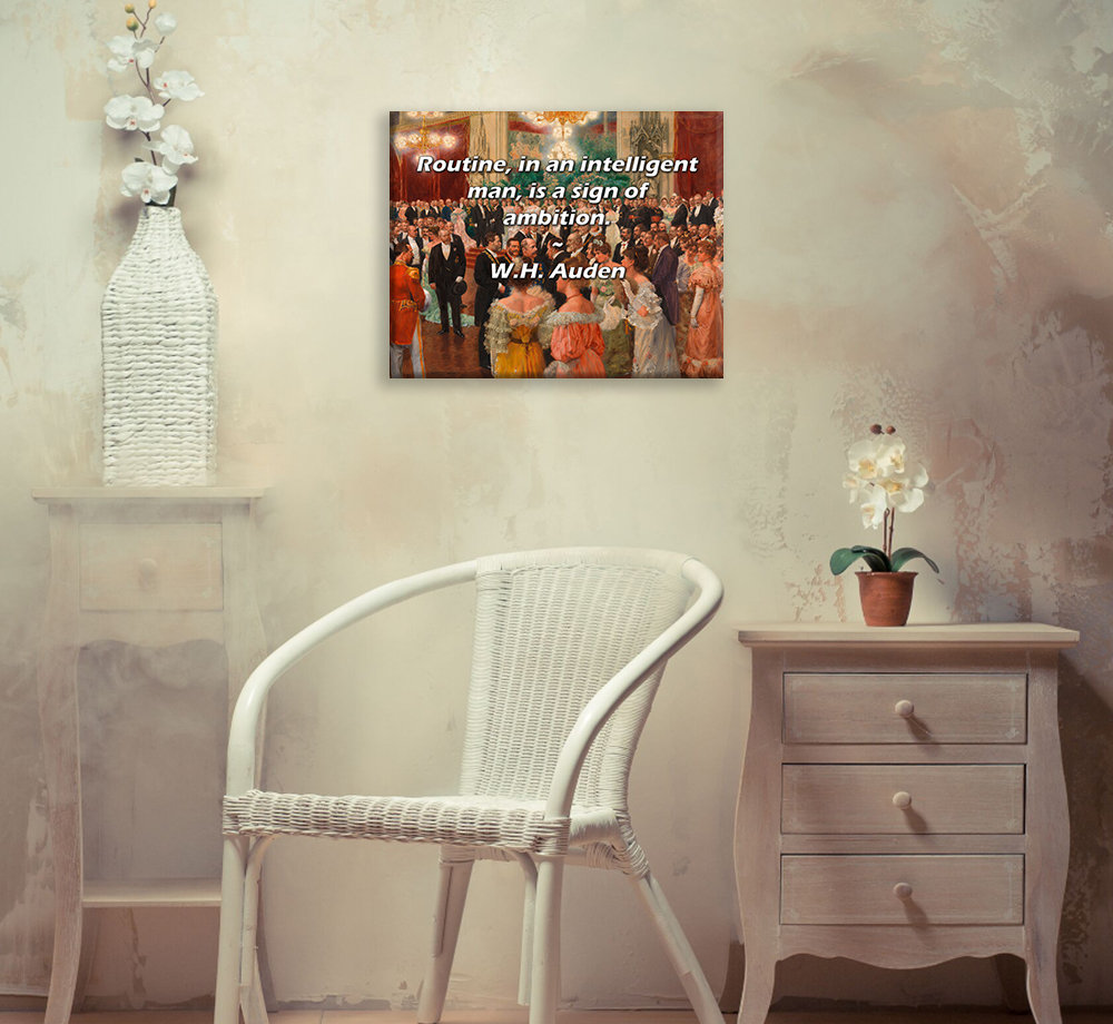 Astoria Grand Gallery Wrapped Canvas By W.H. Auden: "Routine, in an ...