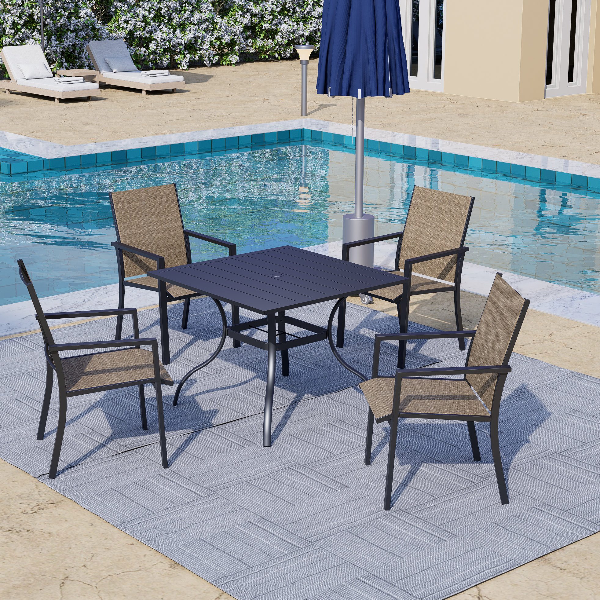 Ebern Designs 4 - Person Patio Dining Set & Reviews | Wayfair