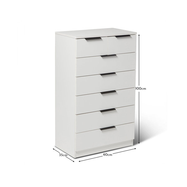 17 Stories Glenhaven 7 Drawer 60Cm W Tallboy Chest & Reviews | Wayfair ...