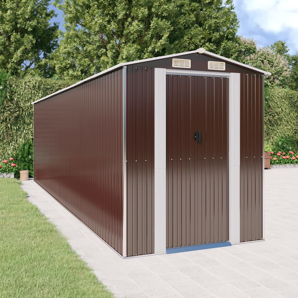 Dakota Fields 6 ft. W x 23 ft. D Galvanized Steel Apex Garden Shed ...
