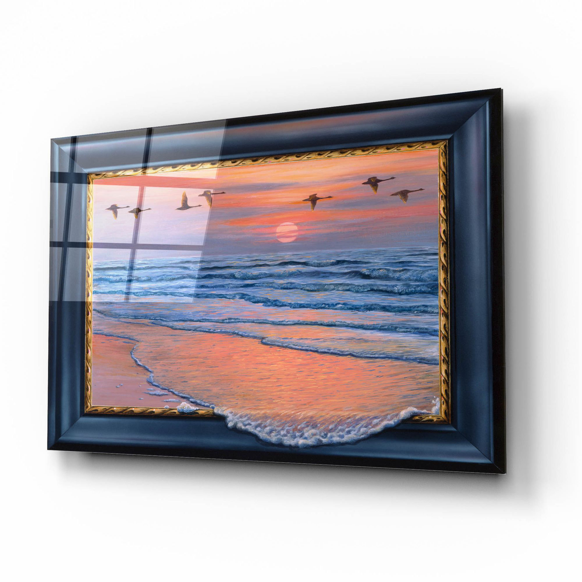 Dovecove 'Sundown With Swans' By Harro Maass, Acrylic Glass Wall Art ...