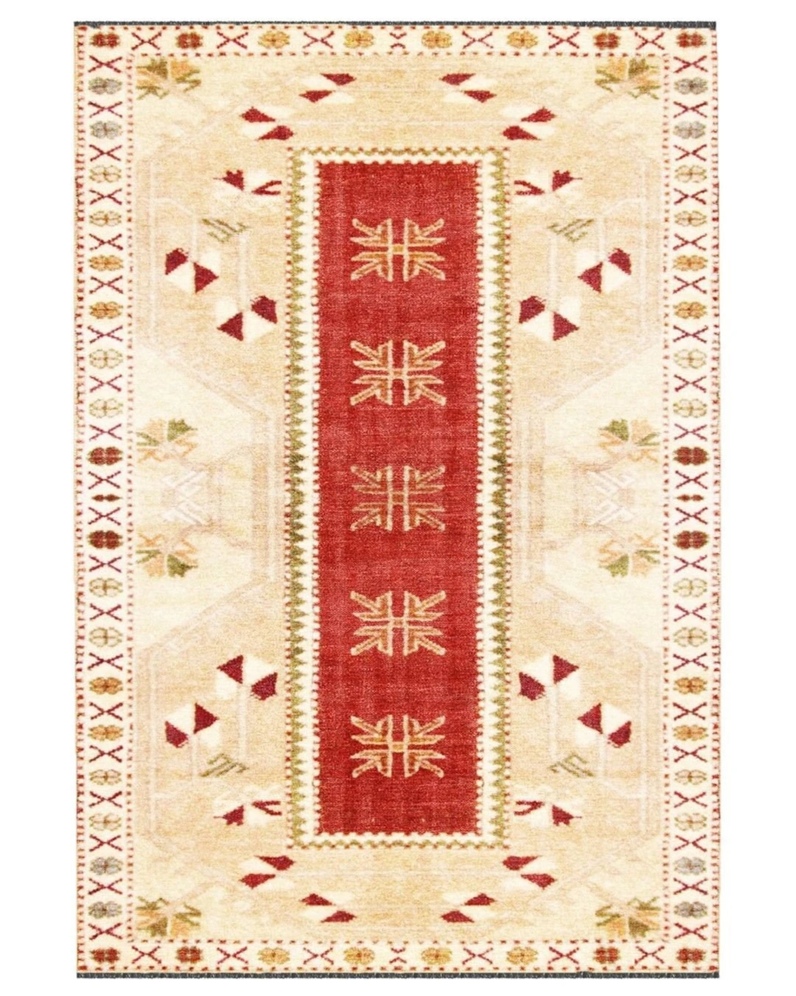 Bungalow Rose Tormey Moroccan Cream Machine Woven Cotton Polyester Area ...