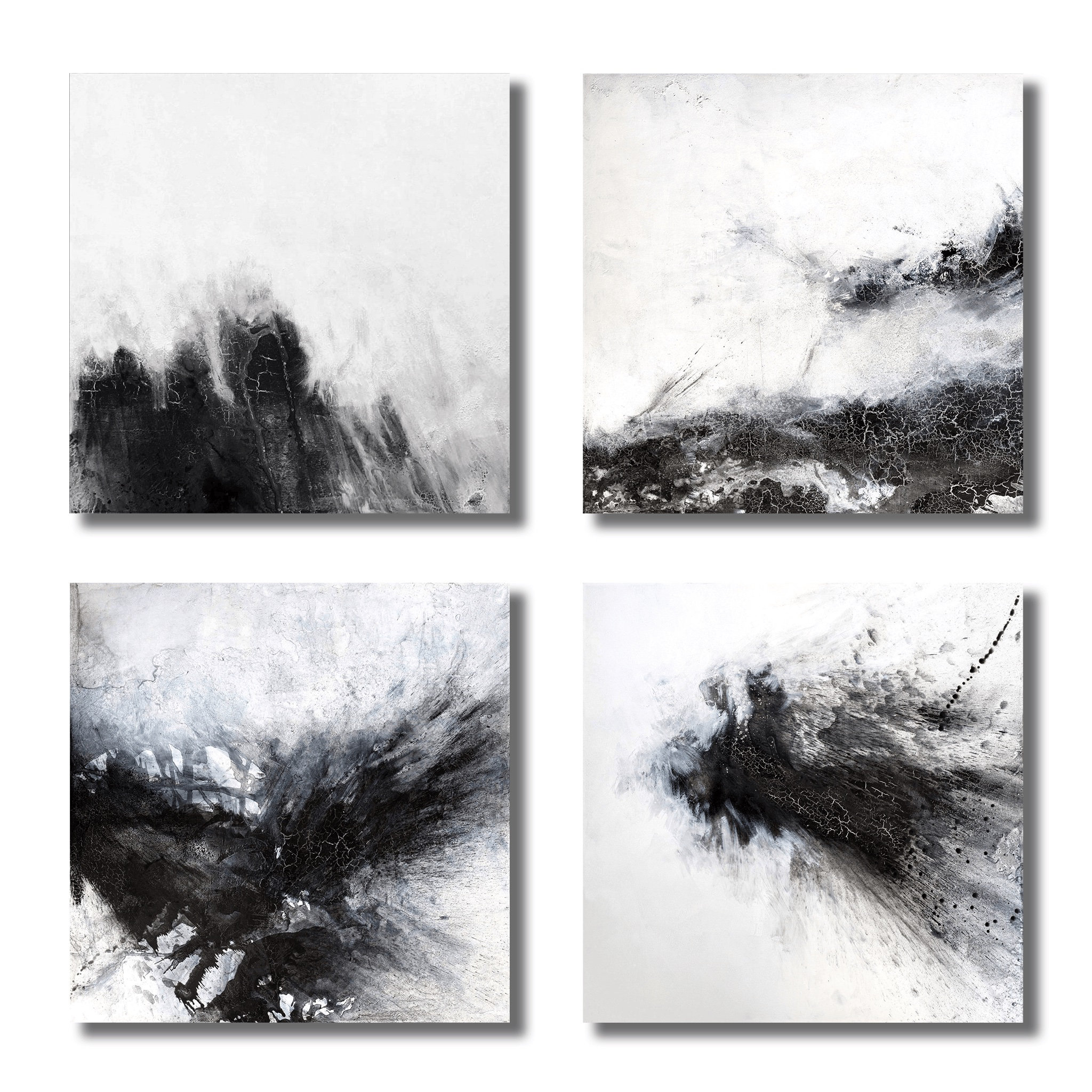 John Beard Collection Black & Gray Set by John Beard - Artist Enhanced Canvas Print | Perigold