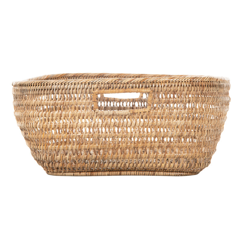 Bayou Breeze Alexisa Open Weave Storage Rattan Basket & Reviews | Wayfair