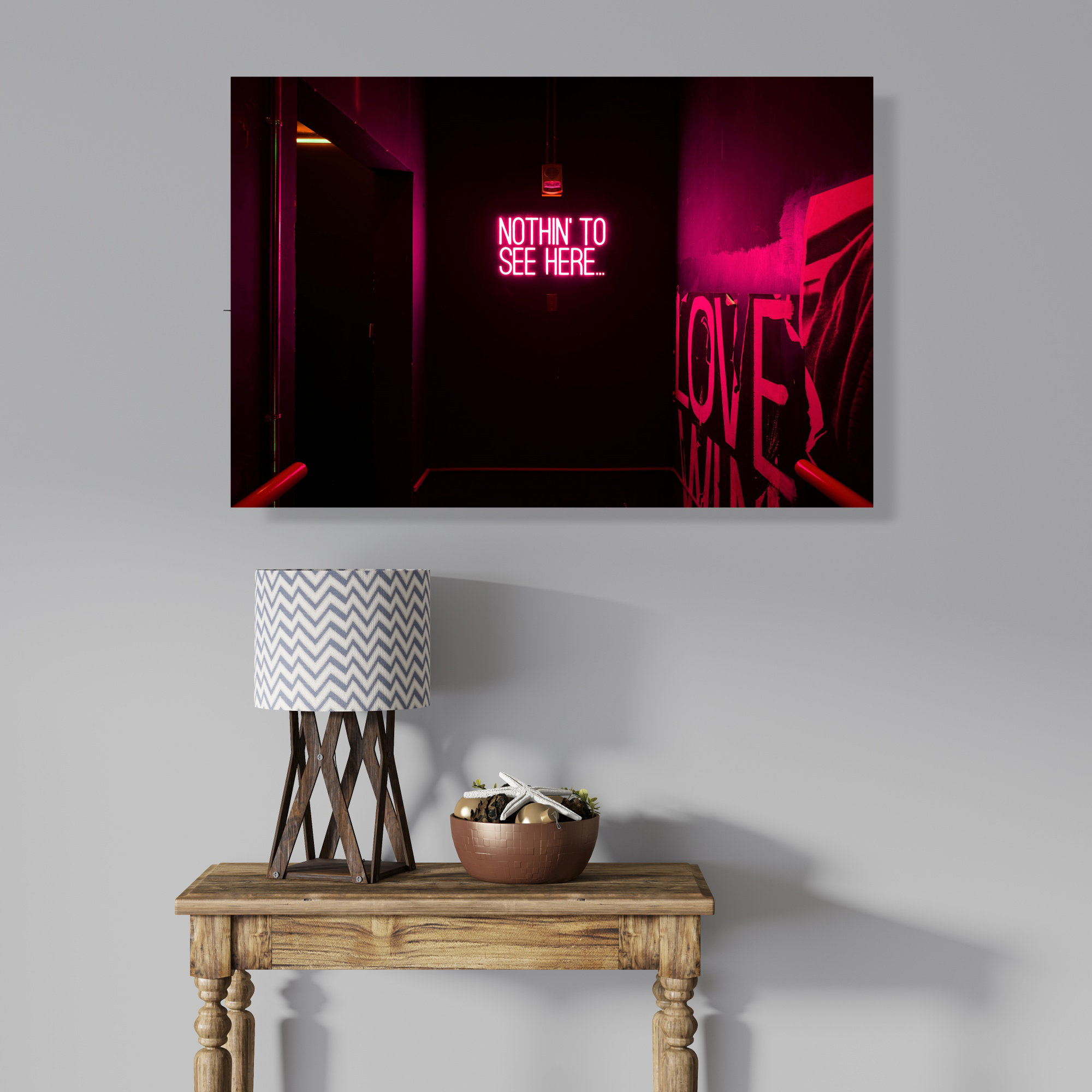 Ebern Designs Neon "Nothing to See Here" Sign for Playful Decor | Wayfair