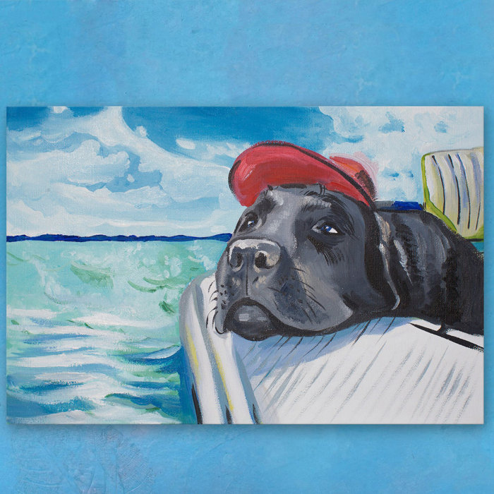 Longshore Tides Sailing Lab On Canvas by Eyre Tarney Print | Wayfair