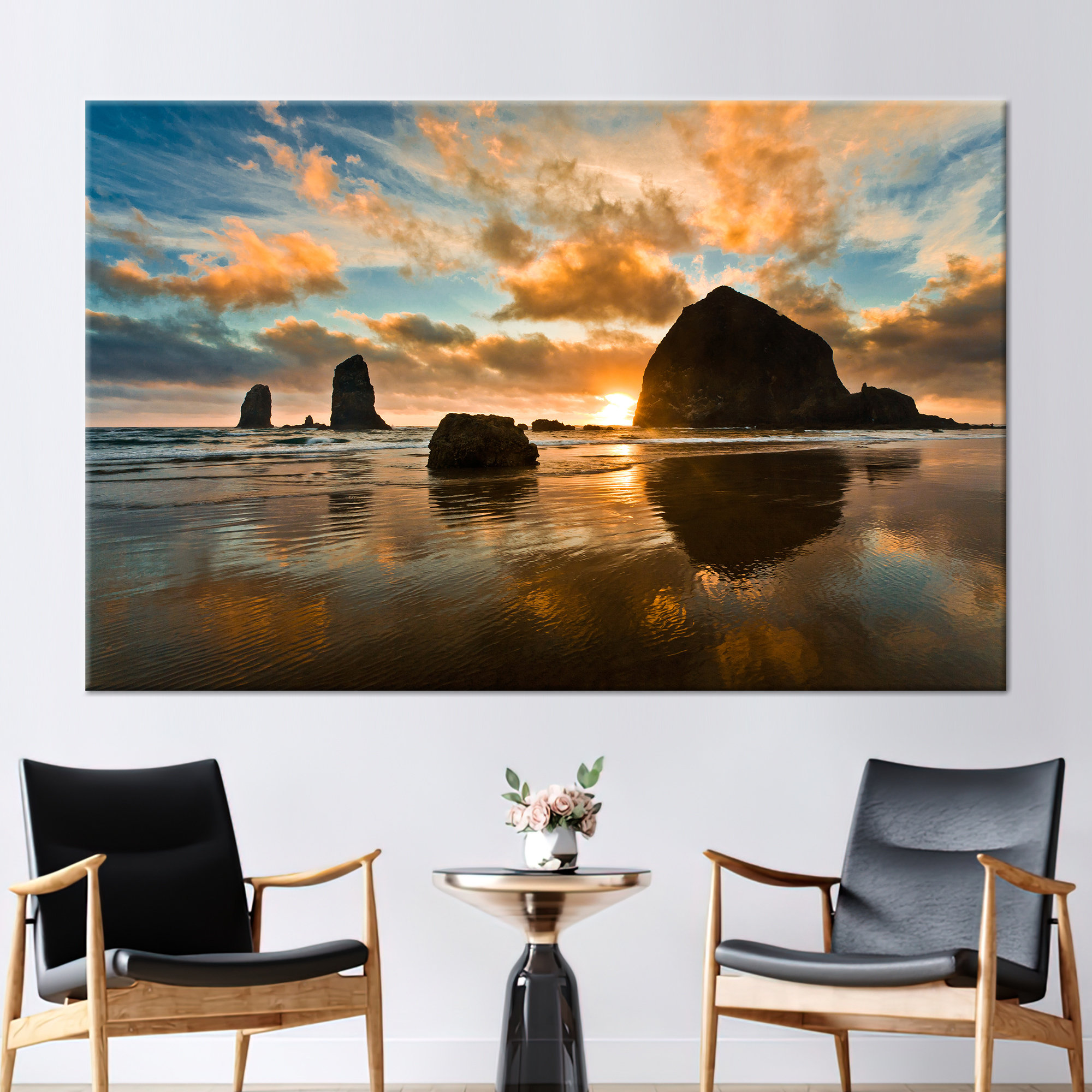 kayra export Haystack Rock Artwork, Cannon Beach Wall Decor, Oregon ...