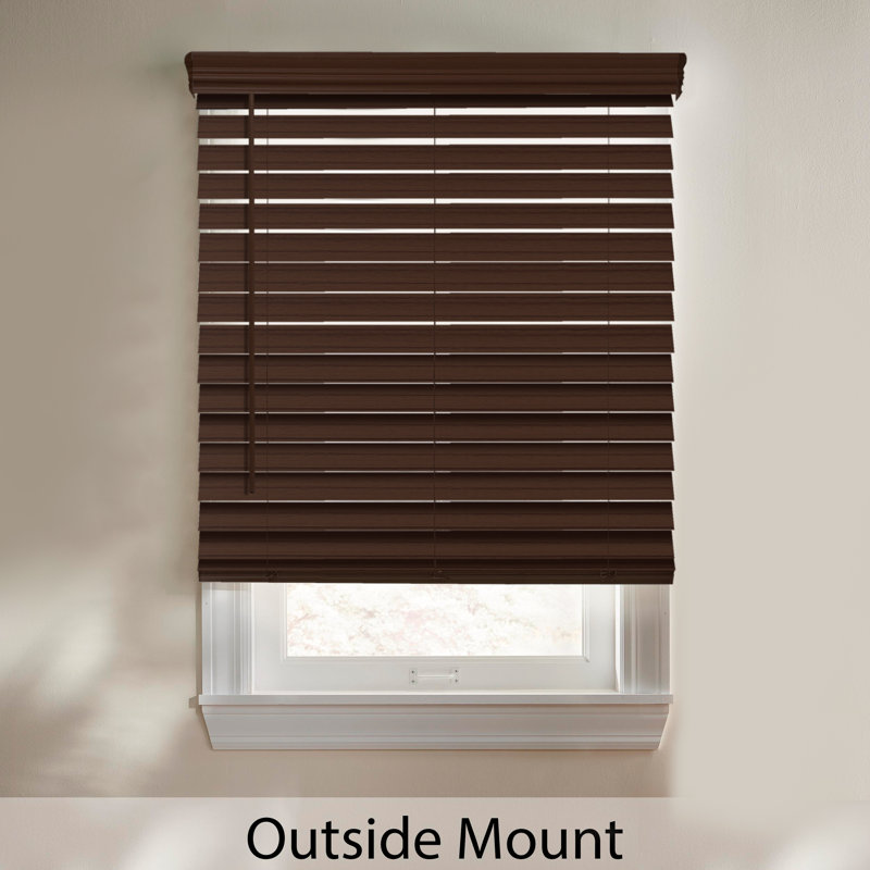 Symple Stuff 2.5 " Room Darkening Cordless Faux Wood Blind & Reviews ...