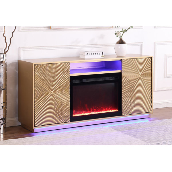 Symple Stuff Weston Electric Abberbury TV Stand - Modern LED Light ...