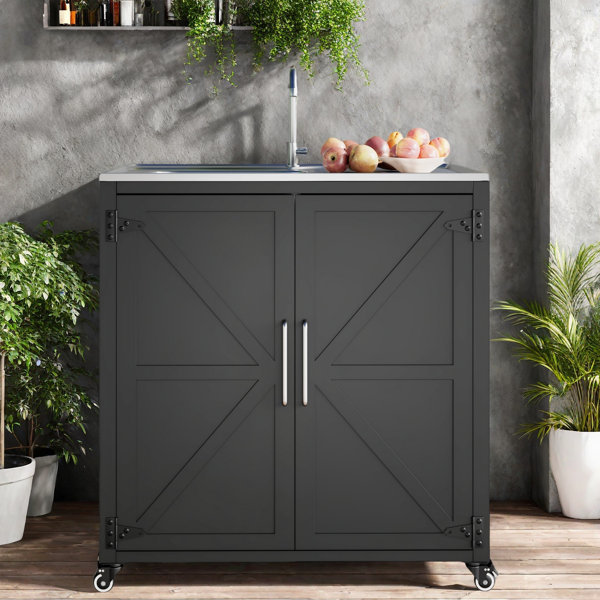 Urbanuniteusa Outdoor Movable Kitchen Sink With Stainless Steel Sink ...