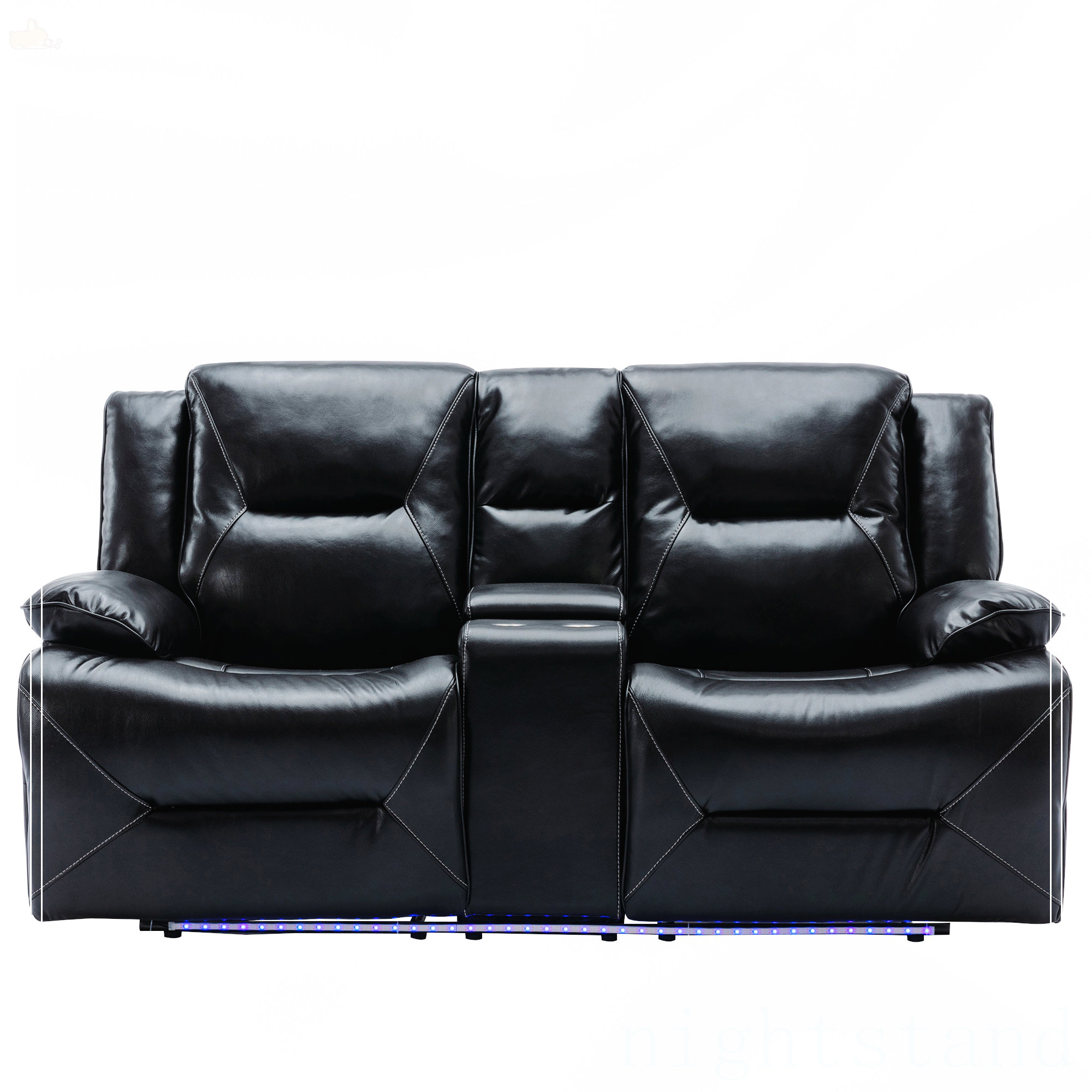 Orren Ellis 2 Seater Home Theater Recliner Manual Recliner Chair With A ...