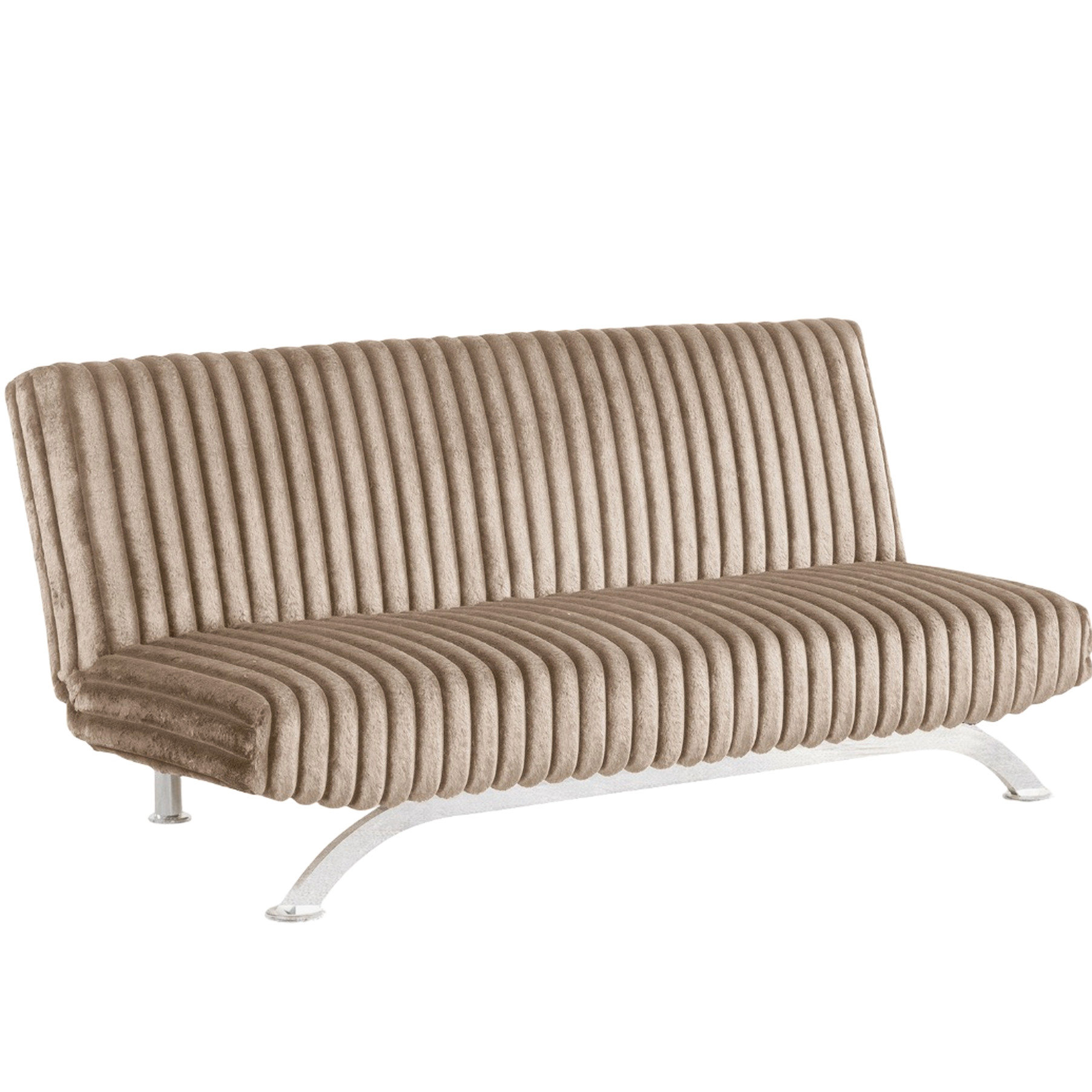 George Oliver Contemporary Futon Changing Into Bed, Taupe Fabric ...