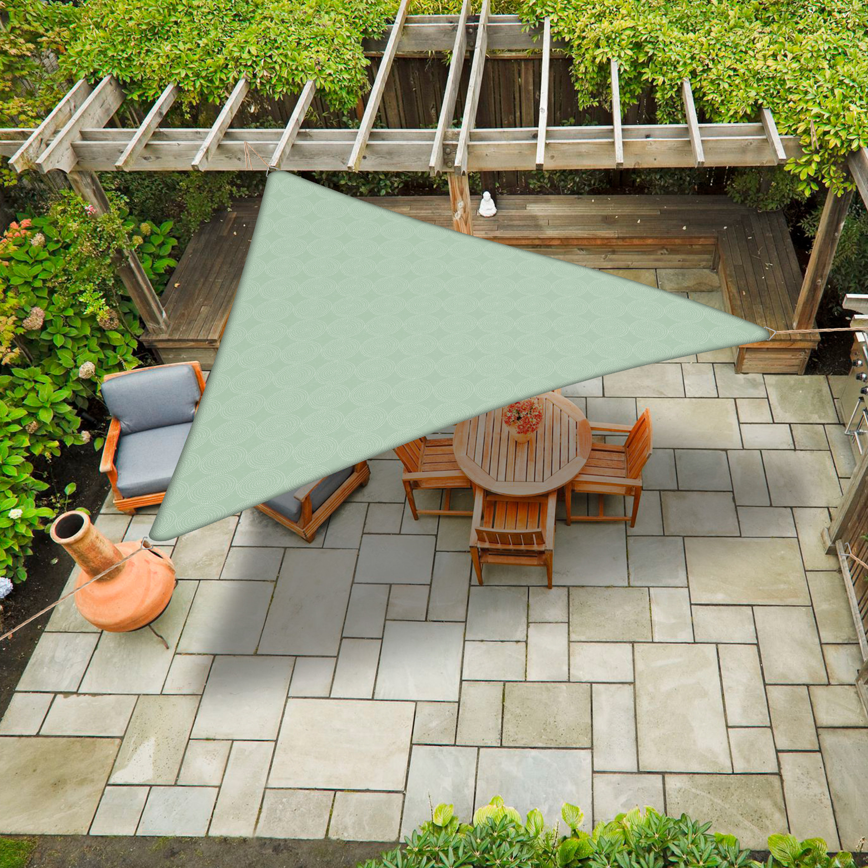Covers & All Triangle Outdoor Sun Shade Sail Canopy, Residential ...