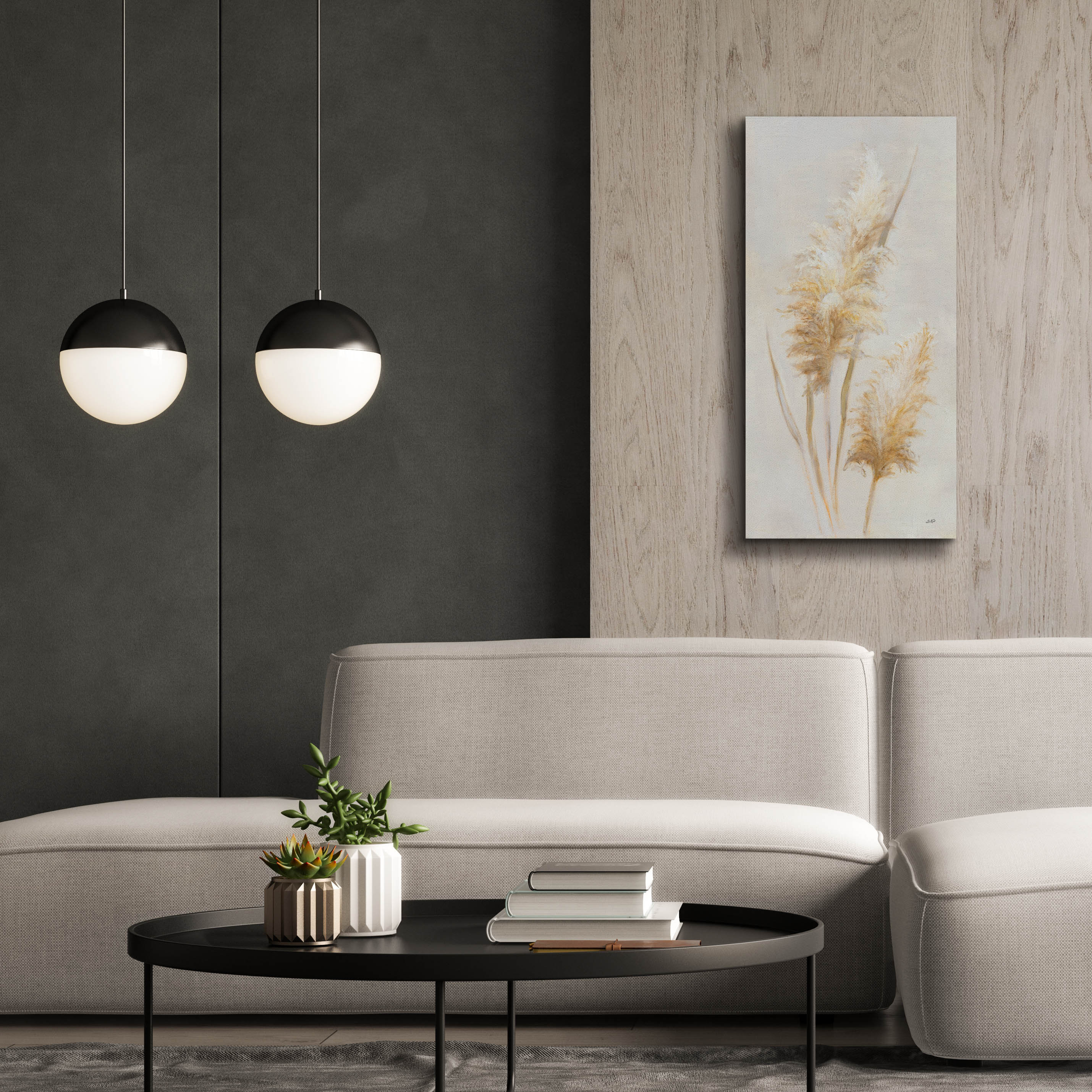 Winston Porter Simple Pampas 2' by Julia Purinton Canvas Wall Art | Wayfair