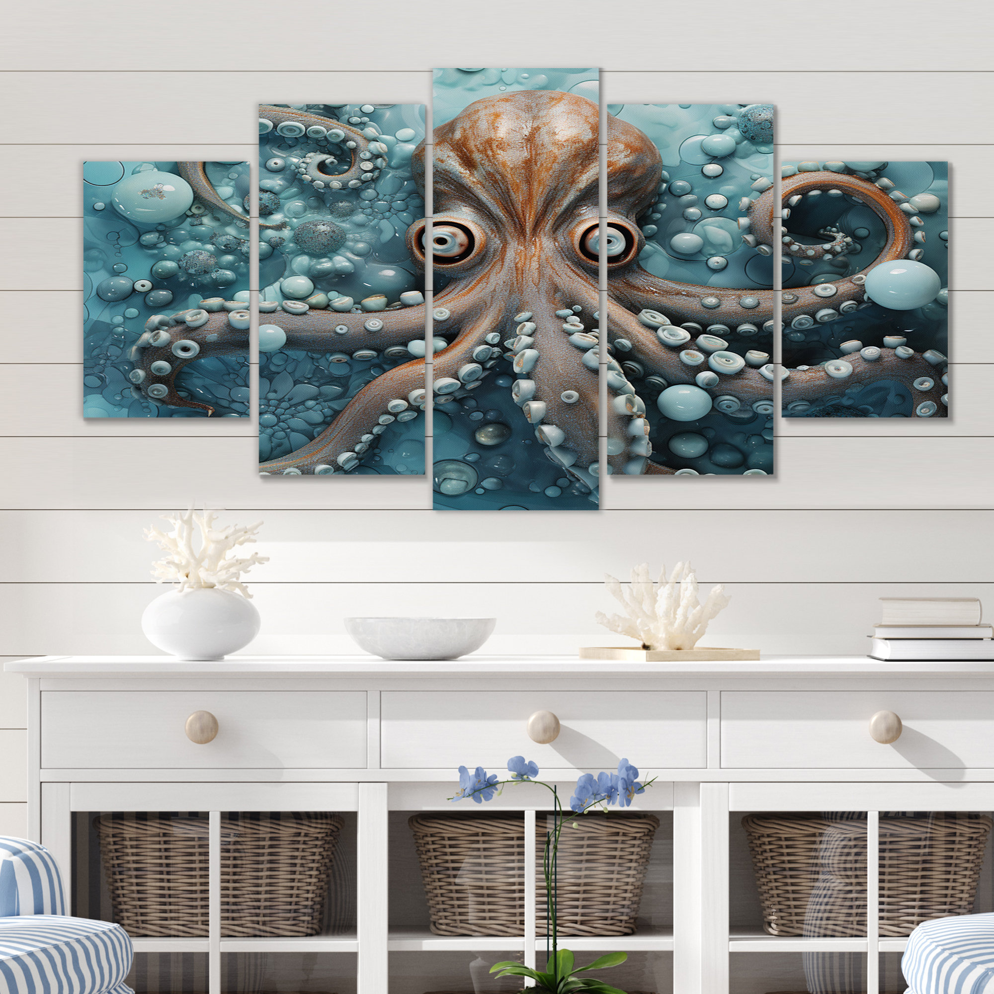 Beachcrest Home Portrait Of Mystical Octopus Painting - Animals Octopus ...