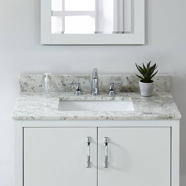 3S Stone 31'' Stone Single Bathroom Vanity Top with Sink | Wayfair
