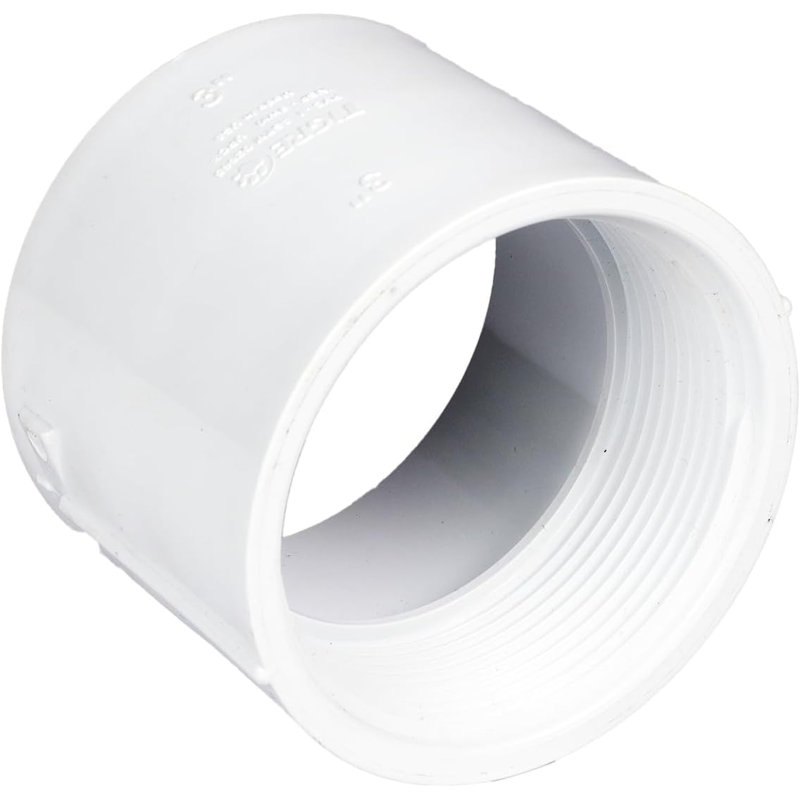 Supply Giant 4 in. White PVC DWV Female Adapter, Threaded FPT x Hub ...