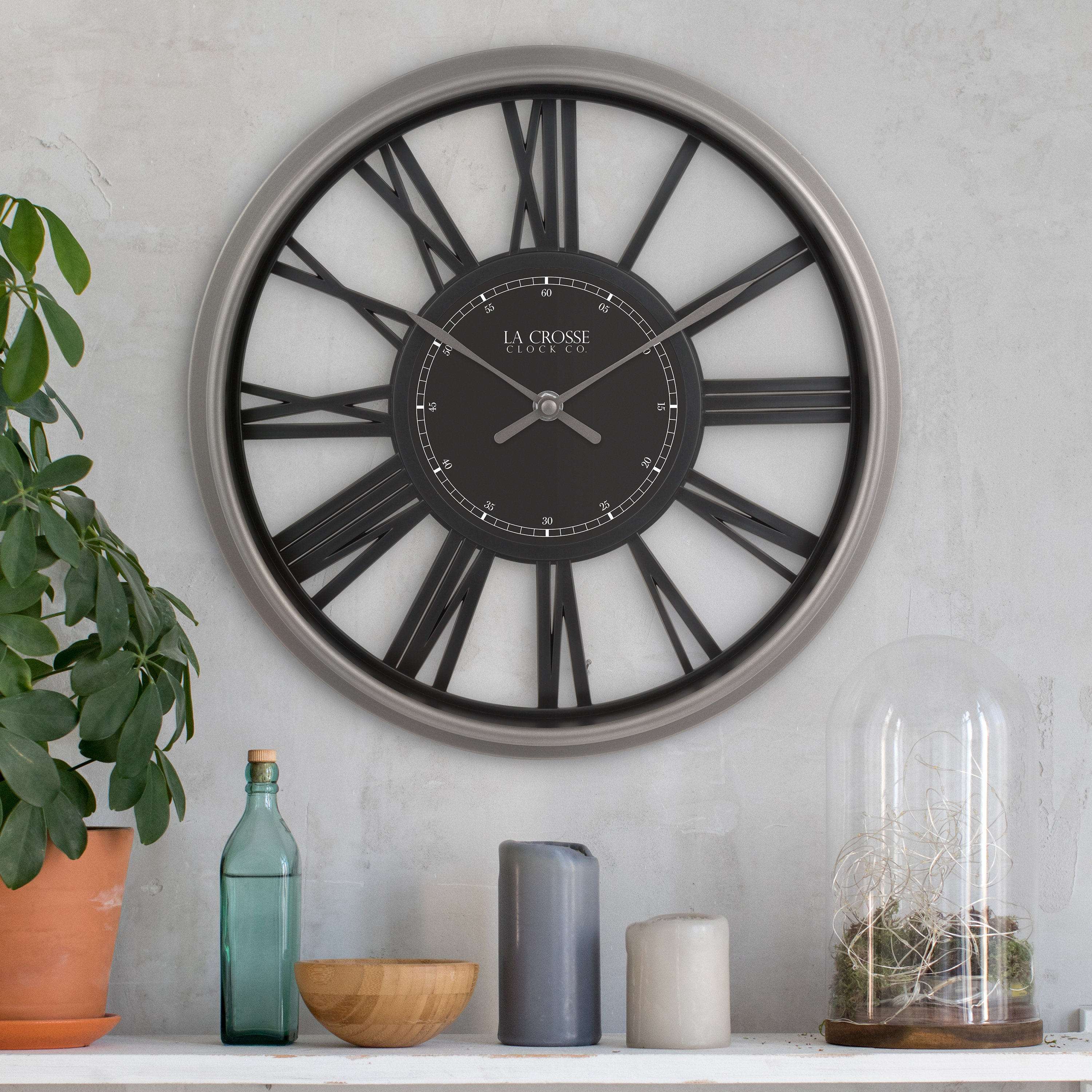 Fleur De Lis Living Clock 13-Inch Oxford Quartz Wall Clock | Wayfair