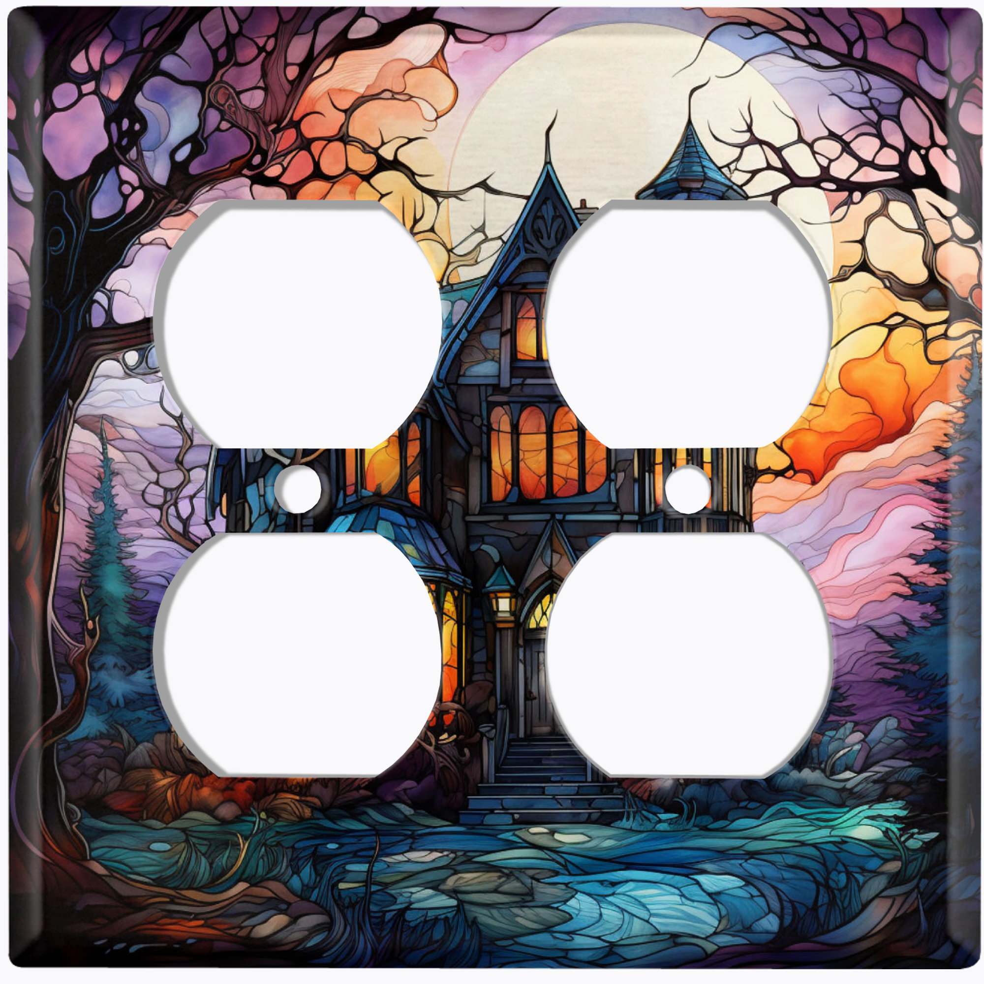 WorldAcc Halloween Spooky Sunset Manor Christmas Festive Tree Lights 2 ...